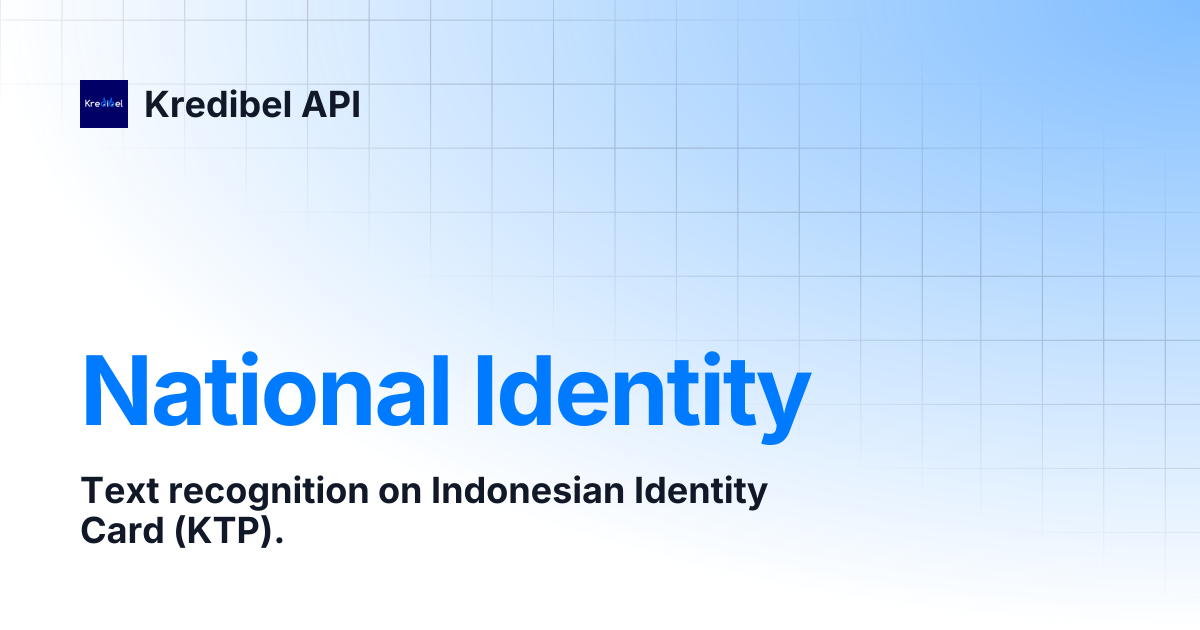 National Identity | Kredibel API