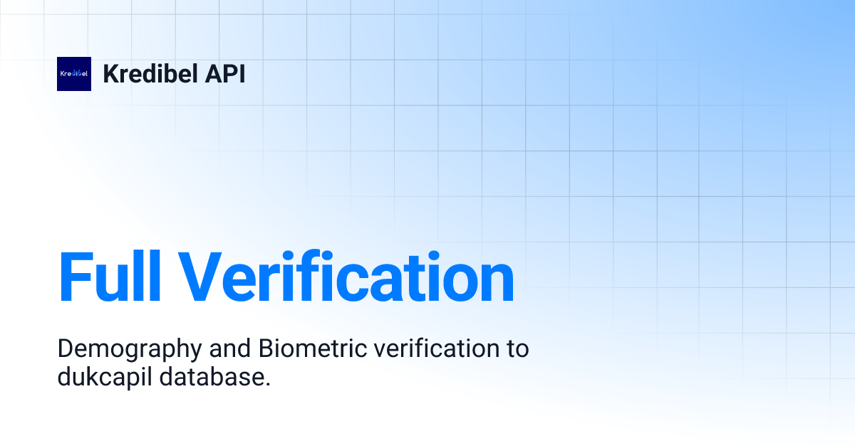 Full Verification | Kredibel API